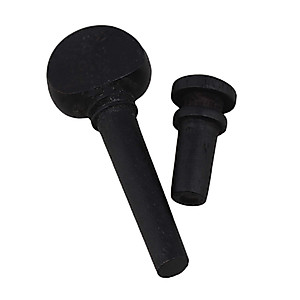 Lovermusic Black Wooden Tuning Pegs,Tuning Pegs with Endpin Replacement Parts for Violin String