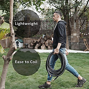 Giraffe Tools Reinforced Garden Hose 5/8 in. x 25 ft, No Kink Heavy Duty Polyvinyl Chloride Hose with Bend Protection, Male and Female Fittings