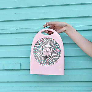 Toxz Portable Desktop Handheld Mini Fan,USB Rechargeable,Cooling Fan,Small Handheld Fan,Multi-Color,Durable Travel Fan,19.6x5.6x26cm