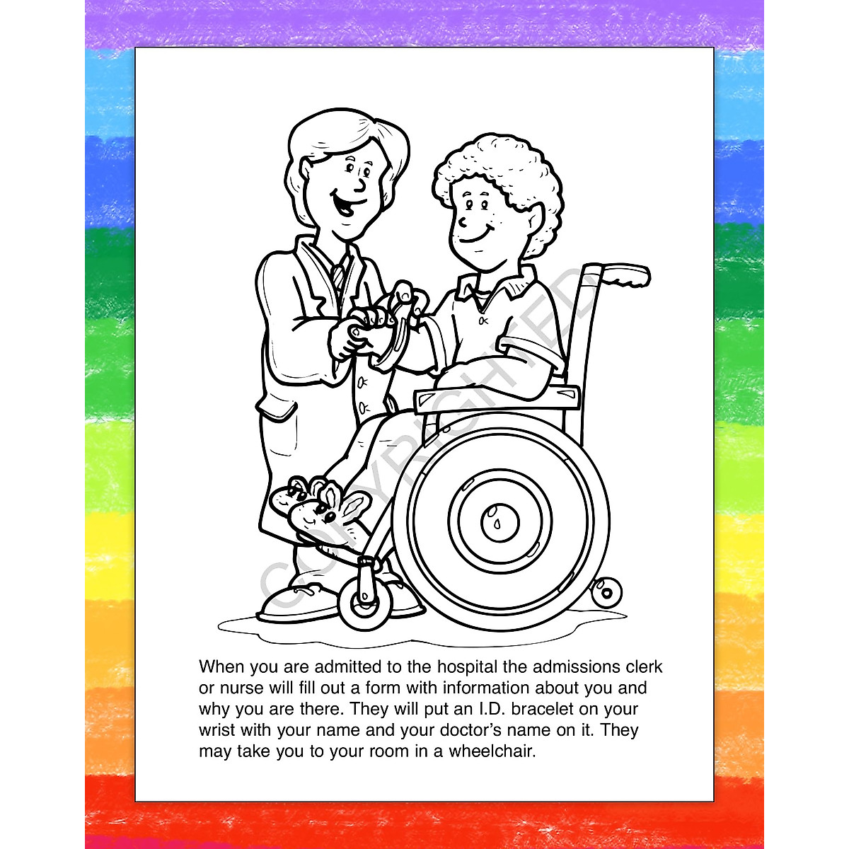 ZOCO - Your Hospital Cares About You - Coloring Books (25 Bulk Pack, Without Crayons) - Games, Puzzles, Activities for Kids