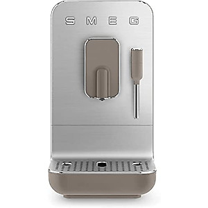 Smeg Fully Automatic Coffee Machine with Steam Taupe, 47 ounces