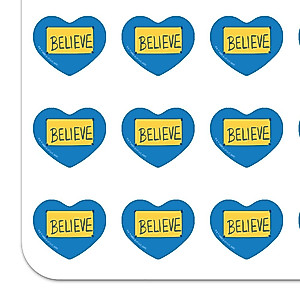 Ted Lasso Believe Heart Shaped Planner Calendar Scrapbook Craft Stickers