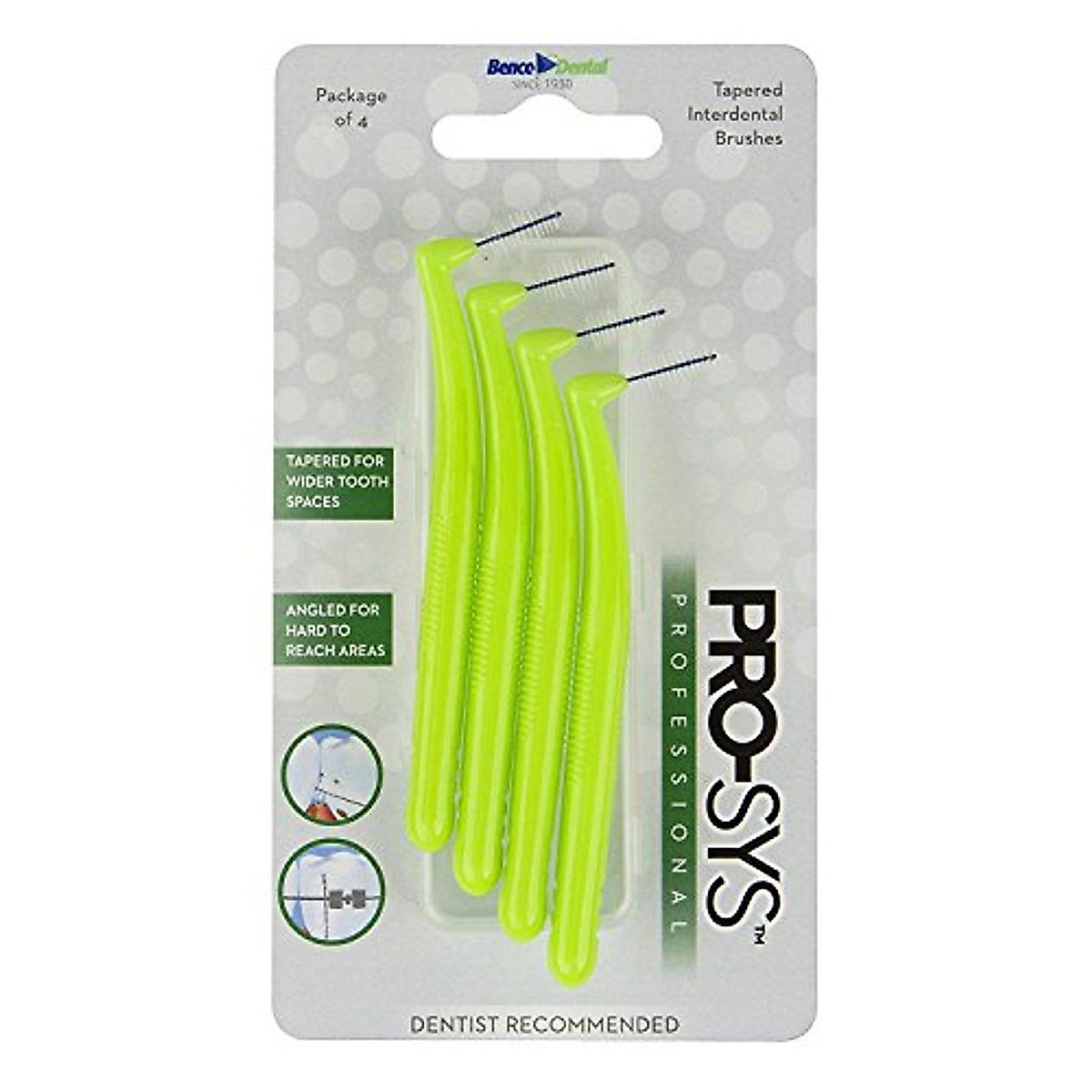 PRO-SYS® Interdental Brush Wide Spaces, Proxy Brush - 16 Brushes (4 Packs – 4 Brushes per Pack) – with Dupont™ Bristles