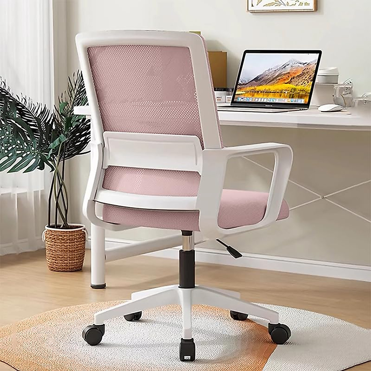 XUEGW Computer Desk Chair, Office Chair with Flip-up Armrests Mesh Chair with Flip-up Armrests Mesh Chair for Home and Office…