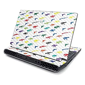 MightySkins Skin for Alienware AREA-51M R2 (2020) - Abstract Black | Protective, Durable, and Unique Vinyl Decal wrap Cover | Easy to Apply, Remove, and Change Styles | Made in The USA