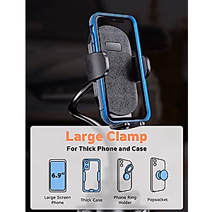 eSamcore Cup Holder Phone Holder for Car - 15" Height Gooseneck Cup Holder Phone Mount for Car, Adjustable Car Phone Holder Mount for Tesla Compatible with All iPhone Samsung Galaxy Cell Phones