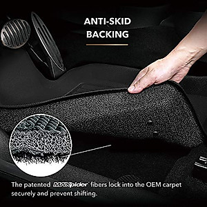 3D MAXpider - L1VV01601509 All-Weather Floor Mats for Volvo S60 2011-2018 / V60 2015-2018 Custom Fit Car Floor Liners, Kagu Series (1st & 2nd Row, Black)