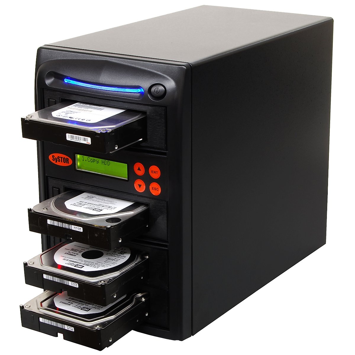 Systor 1:3 HDD/SSD Hard Drive Duplicator - 9GB/Min - Standalone Copier & Eraser/Sanitizer for Multiple SATA 3.5 Disk & 2.5 Solid State Drives - Copy Speeds of up to 150MB/Sec (SYS203HS-DP)