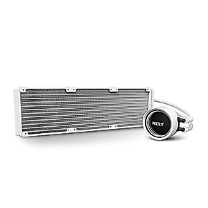 NZXT Kraken X73 RGB 360mm - RL-KRX73-RW - AIO RGB CPU Liquid Cooler - Rotating Infinity Mirror Design - Powered by CAM V4 - RGB Connector - AER RGB V2 120mm Radiator Fans (3 Included) - White