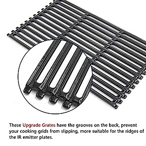 Hongso 17 inch Porcelain Coated Cast Iron Grates for Charbroil Commercial Tru Infrared 463242716, 466242715, 463242715, 466242815, G533-0009-W1, Lowe's 606682, Walmart 555179228, 3-Pk, PCB004