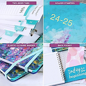 2024-2025 Planner - Planner/Calendar 2024-2025, Jul 2024 - Jun 2025, 2024-2025 Planner Weekly and Monthly with Tabs, 6.3" x 8.4", Hardcover with Back Pocket + Thick Paper - Oil Painting