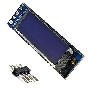 Kiro&Seeu 0.91 inch 128x32 I2C IIC Serial OLED LCD Display Screen DIY Module 4-PIN DC 3.3V 5V 12832 SSD1306 Low Consumption LED Display Compatible with PIC Ar-duino