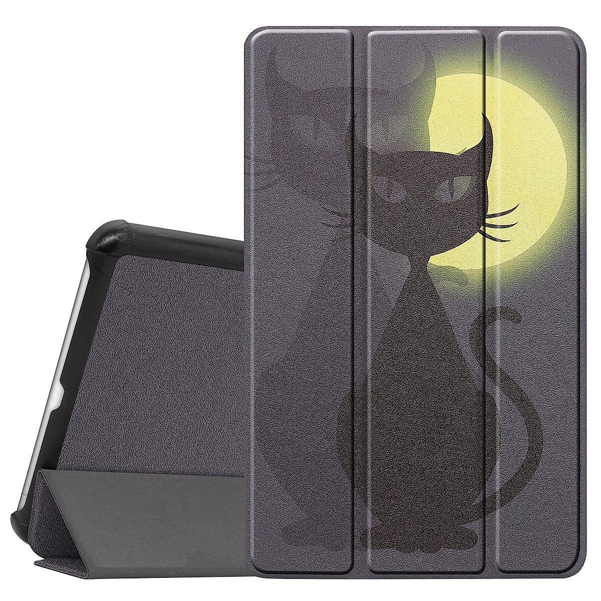 Gylint for LG G Pad 5 10.1 Case, Smart Case Trifold Stand Slim Lightweight Case Cover for LG G Pad 5 10.1 Inches Tablet 2019 Release, Model:LM-T600L, T600L Moon Cat