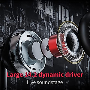 FiiO FF5 Carbon-Based Dynamic Driver in-Ear Earphone Clear Sound & Wide Soundstage with 3.5mm/4.4mm MMCX Cable, Alumium Shell