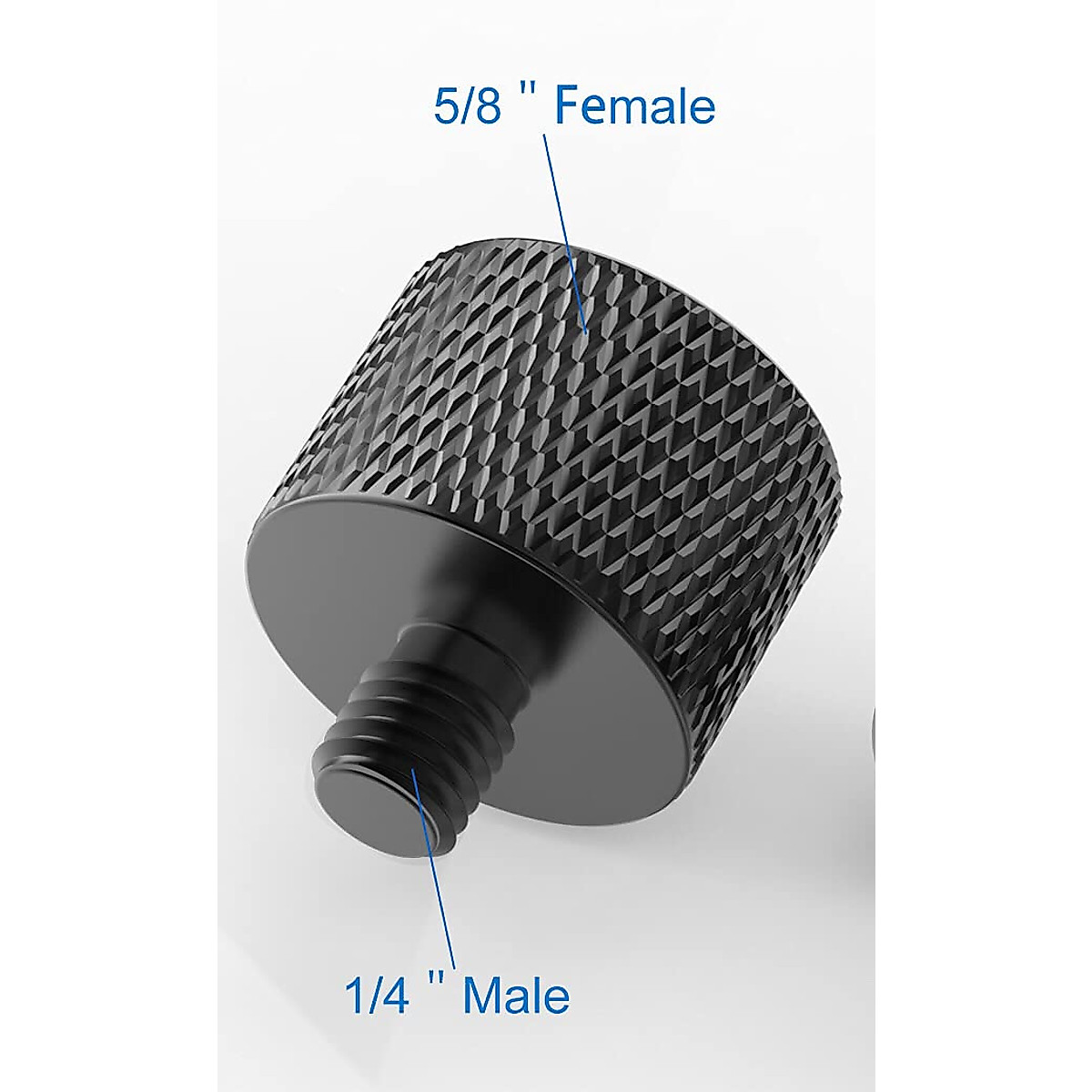 MxTong Mic Stand Adapter 5/8 to1/4 Microphone Screw Adapter Thread Screw Adapter for Camera Monitor Microphone Stand Microphone holder 2 Pack Black2