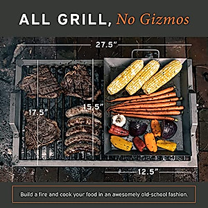 Hickory Summit argentine grill - argentinian gaucho grill - santa maria grill - argentinian parrilla set with all tools included