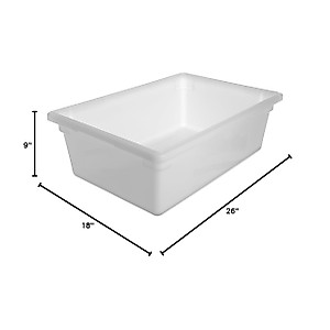 CFS 1064202 Polyethylene Food Box Storage Container, White