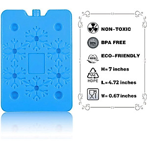 BLUE ELE BE01 Ice Pack for Lunch Box and Cooler, BPA Free, Reusable and Long Lasting, Slim and Lightweight Design for Kids, Set of 4, Fun & Colorful