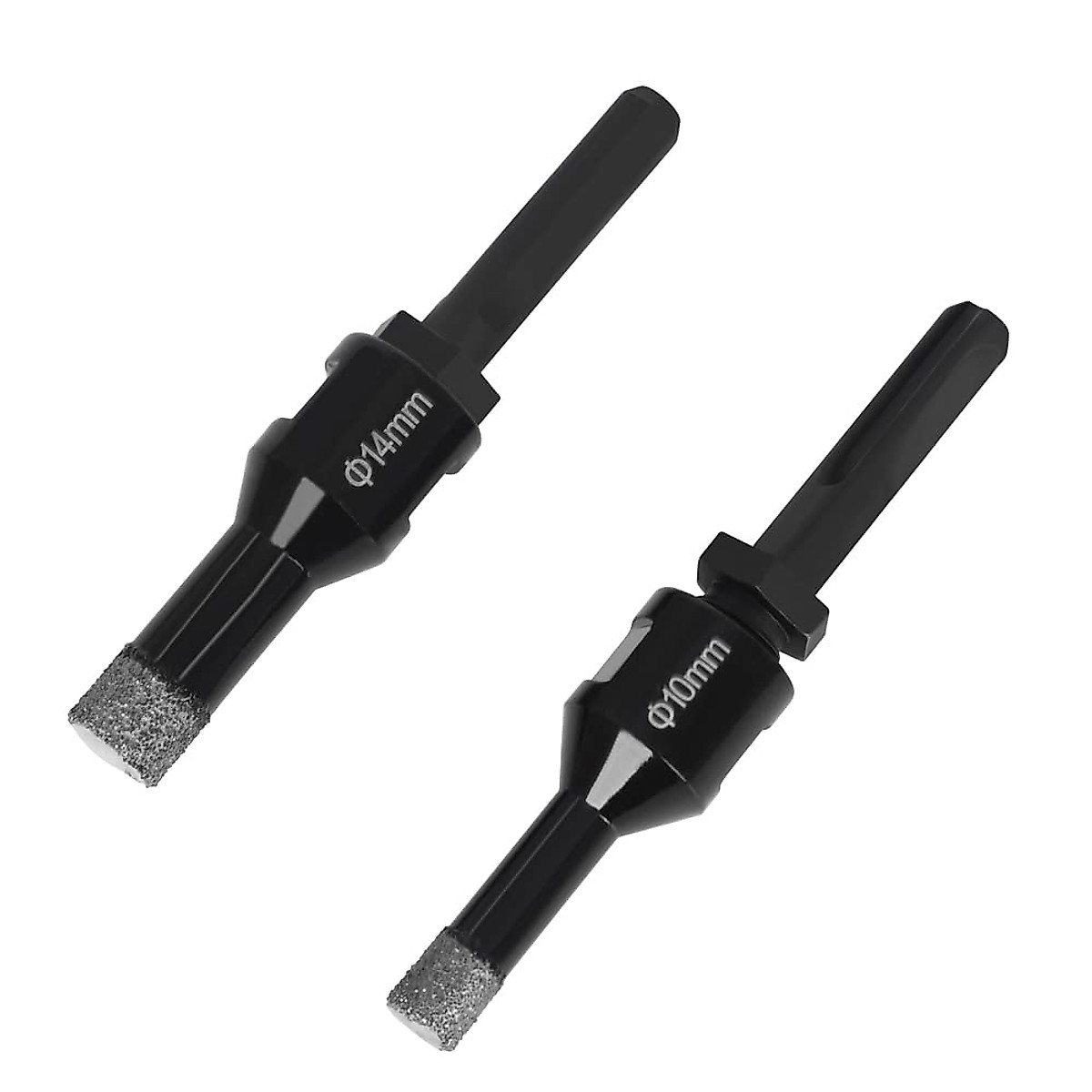 ASNOMY 2PCS Core Drill Bit Adapter 5/8"-11 Thread Male to 3/8" SDS Plus Shank and Triangle Shank, 5/8" 11 Male Drill Bit Adapter for Threaded Diamond Hole Saw