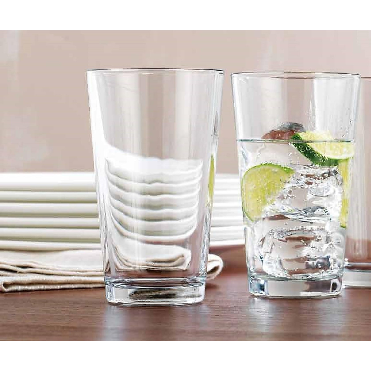 Glaver's Drinking Glasses Set Of 10 Highball Glass Cups 17 OZ. Basic Water Glasses, Beer, Juice, Cocktails, Wine, Iced Tea, Bar Glasses. Dishwasher Safe.