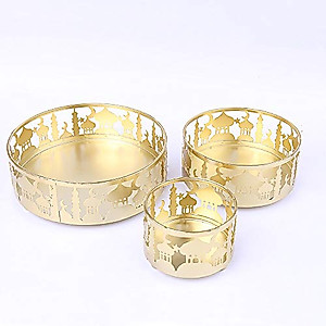 Crazy Night Islam Eid Mubarak Pendant DIY Castle Three-piece set Tray Ramadan Activities Party Decoration Food Storage Container