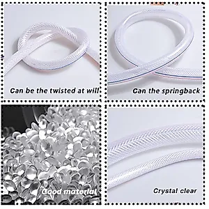 3/4" ID x 1" OD Soft Braided PVC Tubing, Clear Flexible PVC Tube Vinyl Hose Water Oil Winter antifreeze & Soft for Four Seasons (3.3Ft length)
