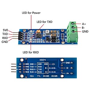 QCCAN 2pcs RS485 to TTL 5V Board with MAX13487 Chip for Raspberry Pi