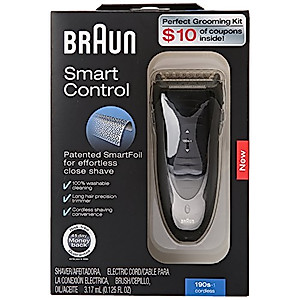 Braun Smart Control 190s-1 Electric Foil Shaver for Men, Electric Men's Razor, Razors, Shavers, Cordless Shaving System