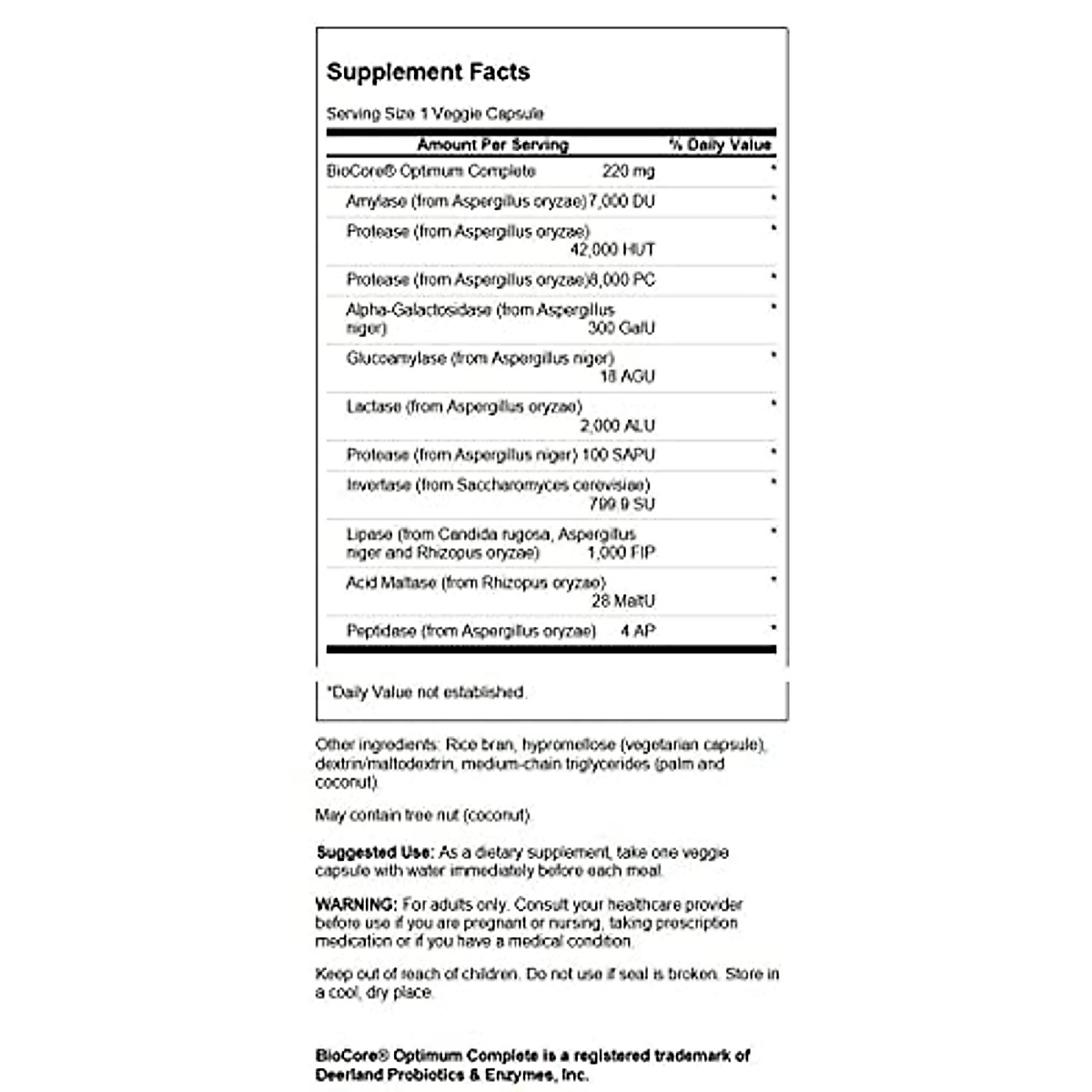 Swanson Biocore Optimum Complete Ultimate Full Spectrum Enzymes 90 Veg Capsules (4 Pack)