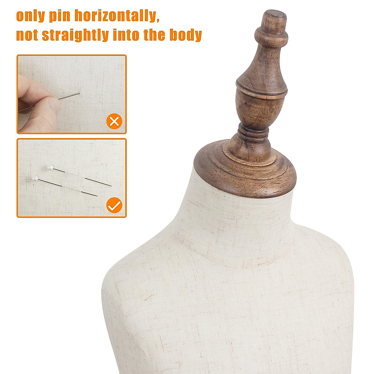 Kid Dress Form, Mannequin Child Display Body Bust Forms Maniki Little Boy Girl, 8-9 Years Old, Brown