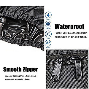 Double 30lb RV Propane Tank Cover, Camper Propane Tank Cover for Travel Trailer