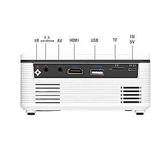 Zeta Mini HD Projector Short Throw Projector 4k 1080P AV/USB/TF/HDMI/5V-2A Portable LCD LED Beam Projector for 4:3 Screen Indoor/Outdoor