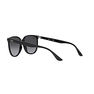 Ray-Ban Women's RB4378F Low Bridge Fit Square Sunglasses, Black/Grey Gradient, 54 mm