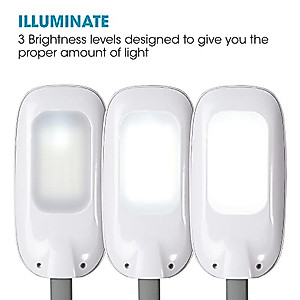 OttLite LED Floor Lamp with ClearSun LED Technology - Adjustable Height, Touch Controls & 3 Brightness Settings, Natural Lighting - Floor Lamp for Living Room, Bedroom, Crafting, Dorms & Reading