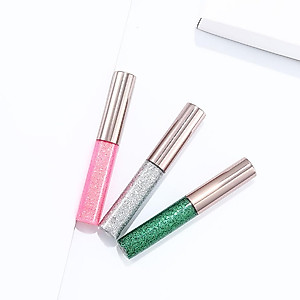 Edanta Glitter Liquid Eyeliner Shimmer Eye Liner Colorful Eye Makeup Metallic Eyeliner Cosmetics Make Up for Parties Cosplay Eye Makeup Pack of 1 (Green 7#)