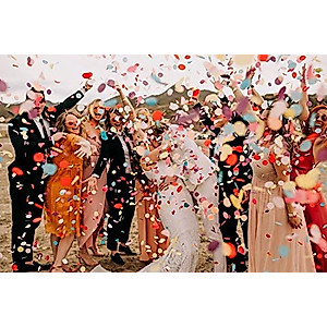 Battife 25000 Pieces Colorful Tissue Paper Confetti 1inch Large Bag Round Confetti for Wedding Birthday Party Celebrations, Multicolor 8.8oz