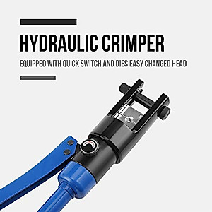 LICHAMP Hydraulic Cable Lug Tool, 6 AWG to 4/0 AWG Battery Cable Crimping Tool WIRE Terminal Crimper Set, 1202BL