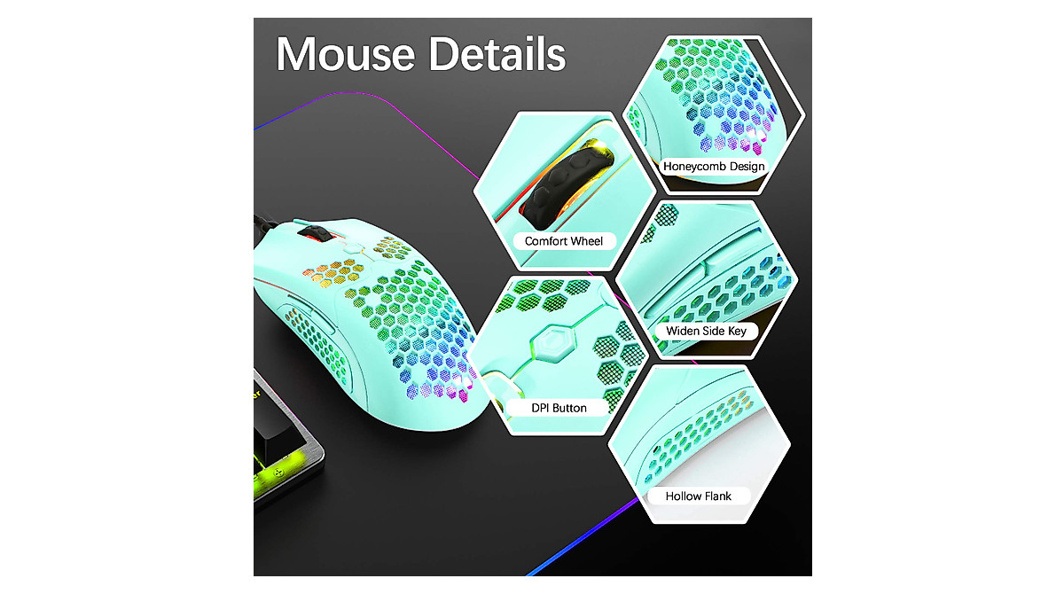 ZIYOU LANG M5 RGB Lightweight Gaming Mouse - 12000 DPI