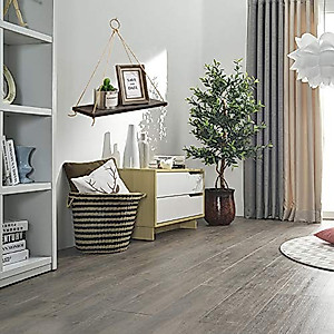 PENGKE Hanging Shelves Set of 2 Boho Wall Decor,Small Floating Window Hanging Plant Shelf,Rustic Wood Floating Storage Shelf for Bedroom Bathroom Living Room Kitchen,Wooden Bookshelf