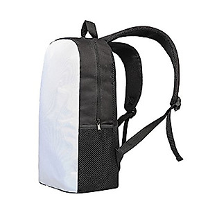 Dellukee Middle School Backpack 3D Wolf Printed Black Book Bag For Teens Boys Girls One_Size