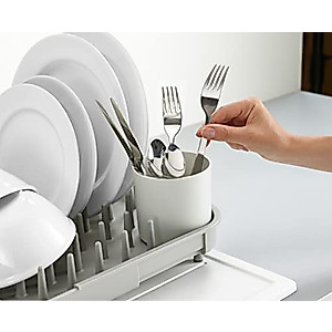 Joseph Joseph Duo Expandable Dish Drying Rack, Gray, 2-Tier