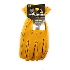 Wells Lamont Premium Leather Work Gloves 3 Pair Pack - Medium