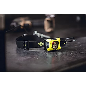 Streamlight 61436 Enduro Pro USB Rechargeable Multi-Function Head Lamp with Elastic and Rubber Head Strap and 3M Dual Lock, Yellow