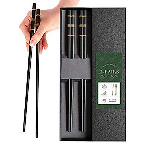 YUNDUOJIA Glass Fiber Chopsticks-Reusable Japanese-style, Chinese-style and Korean-style Chopsticks, Dishwasher-safe, ï¼ˆ2 Pairs Gift Setï¼‰