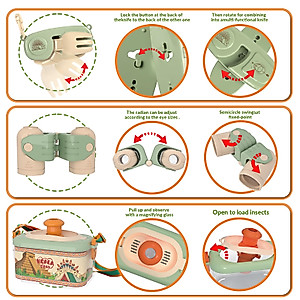 CIUGEO 48 PCS Kids Camping Set with Tent, Pop Up Tent with Camping Gear for Kids Play Tent Indoor Outdoor Pretend Play Set for Toddler Boys Girls Age 3-6