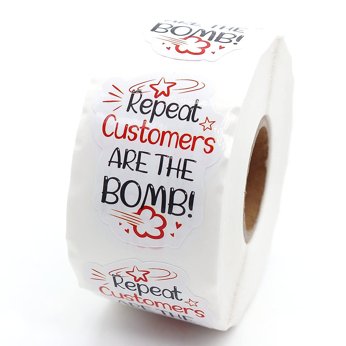 Littlefa 1.5” Repeat Customers are The Bomb with Funny Design Stickers,Thank You Stickers,Small Business Stickers, Envelopes Stickers, Gift Bags Packaging 500 PCS