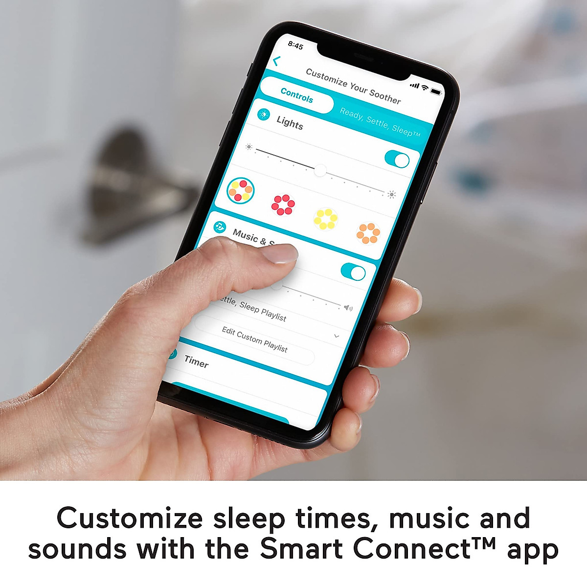 Fisher-Price Sound Machine Hoppy Dreams Soother & Sleep Trainer Plush Musical Toy with Lights & Sounds for Toddlers