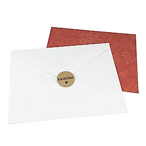 Esquirla Round Paper Spanish Gracias Thank You Stickers Label for Birthday Party