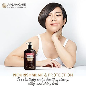 Arganicare Hydrating Coconut Oil Shampoo for Dry Hair Repair & Frizz Control - Hair Growth Shampoo for Men & Women Enriched with Organic Argan Oil, Witch Hazel, and Chamomile | 13.5 fl Oz