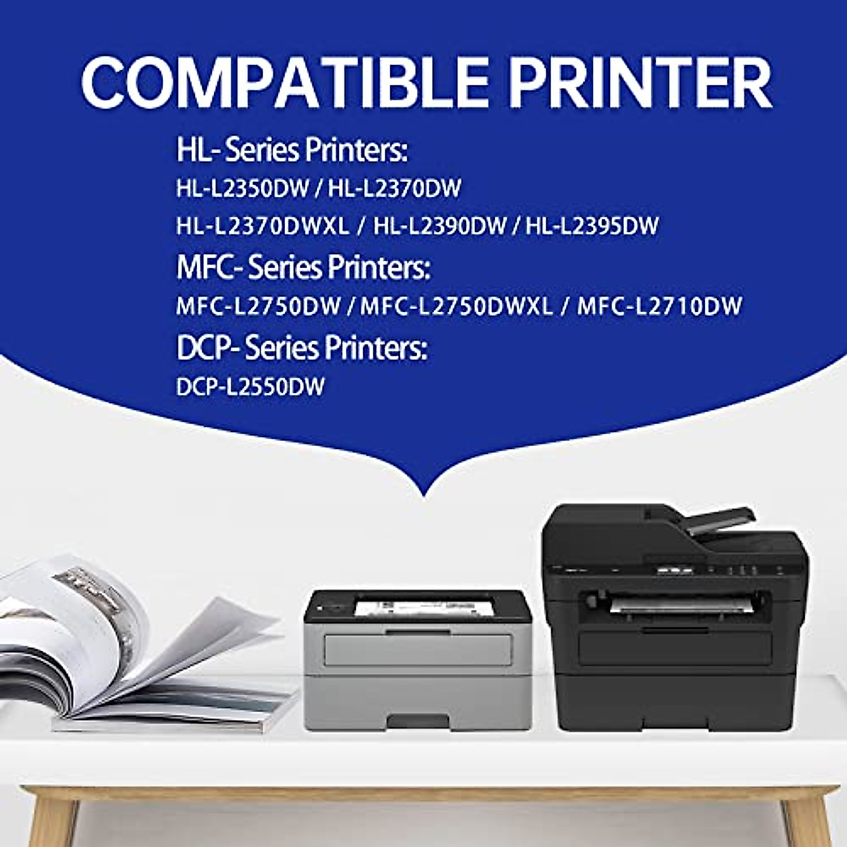 Compatible 2-Pack TN770 TN-770 TN 770 Super High-Yield Toner Cartridge Black Replacement for Brother HL-L2370DW HL-L2350DW HL-L2390DW MFC-L2750DW MFC-L2710DW Printer Toner.